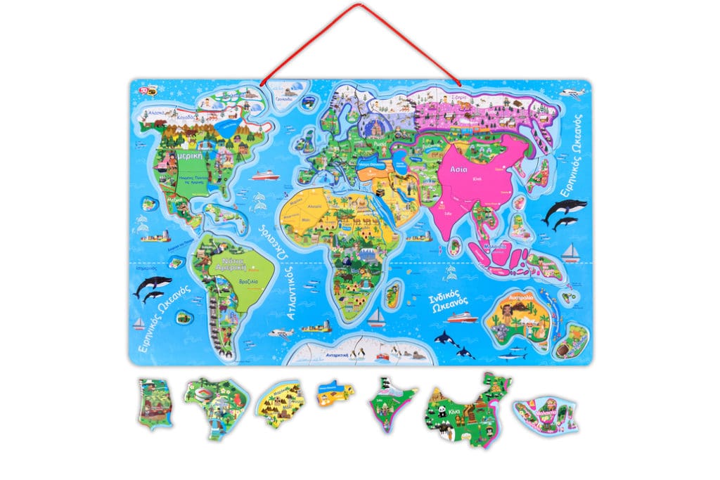 Magnetic Puzzle Map of the World 77pcs - House of Science