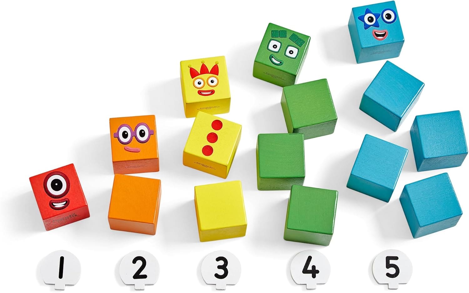 Numberblocks® One to Five Wooden Blocks - House of Science