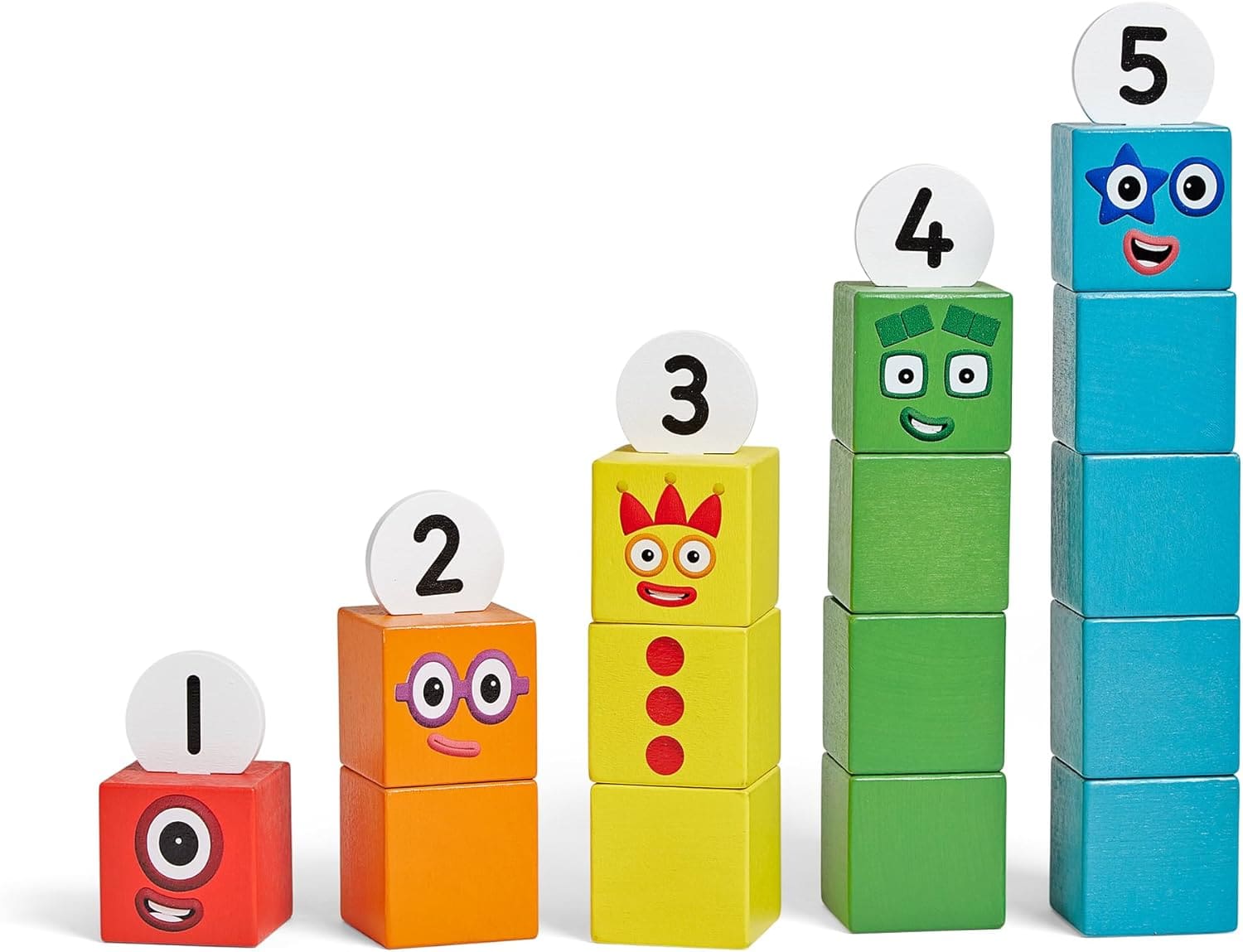 Numberblocks® One to Five Wooden Blocks - House of Science