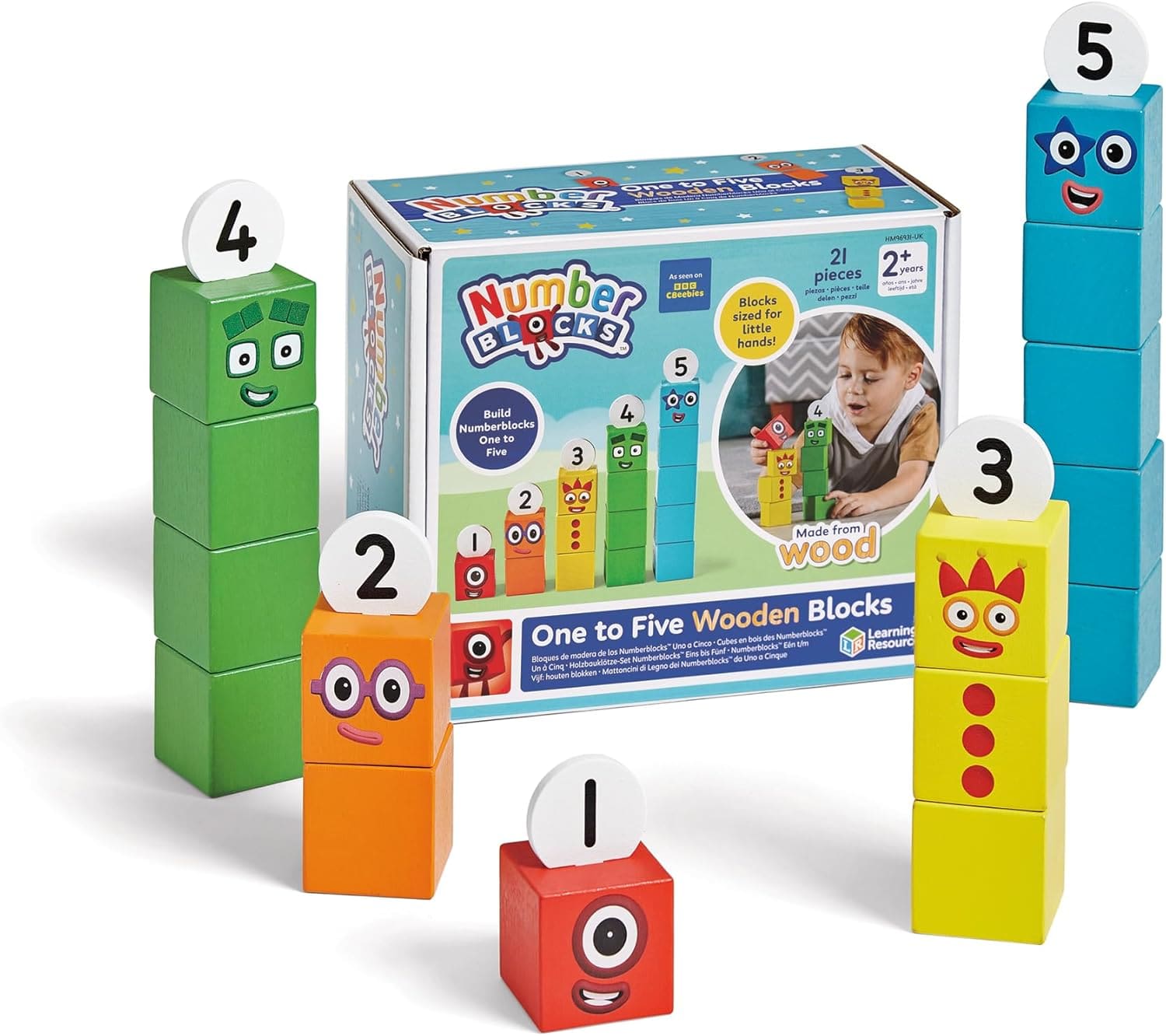 Numberblocks® One to Five Wooden Blocks - House of Science